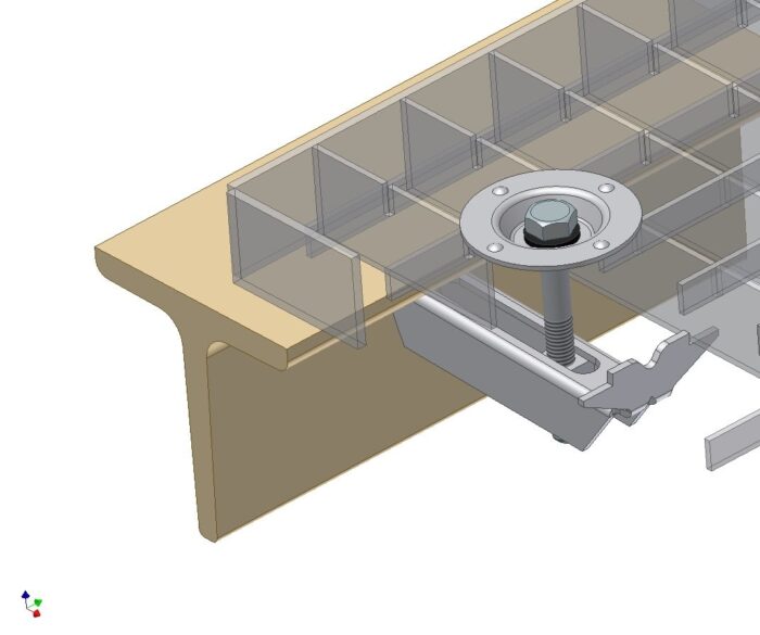 Bohle Teller-Befestigung für MW: 30/30 mm Bohle Gitterroste